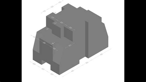 التمرين الثانى رسم الثلاث مساقط من ايزوميترك معطى Youtube