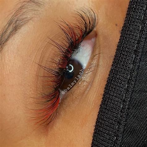 Red Lash Extensions Lashes Fake Eyelashes Lashes Makeup Whispy Lashes