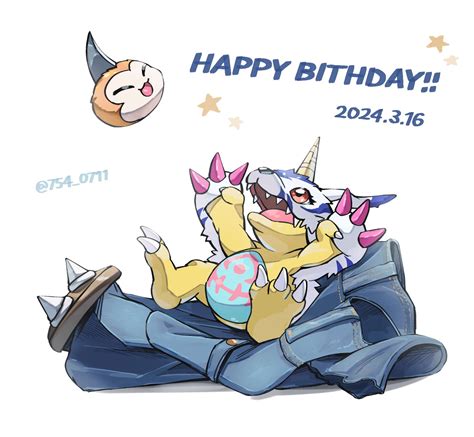 Gabumon Tunomon And Weregarurumon Digimon Drawn By Nagoshi Danbooru