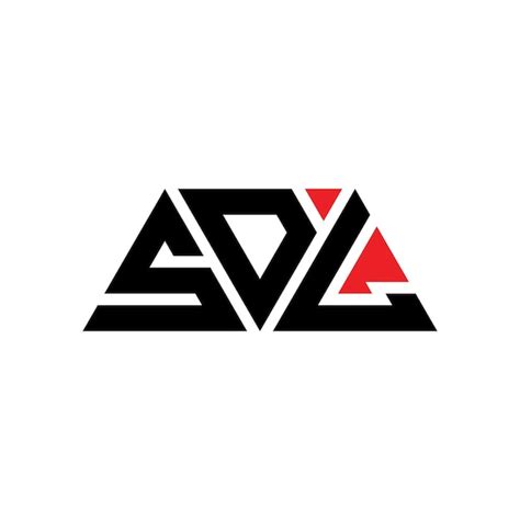 premium vector sdl triangle letter logo design with triangle shape