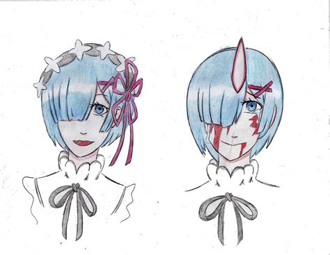 Rem Re Zero Fan Art By Vdragonbaiken On Deviantart