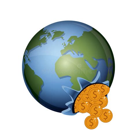 Coins And Planet Design Stock Illustration Illustration Of Banking