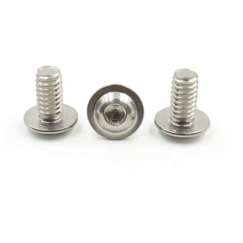 Stainless Steel Hex Socket Button Flange Head Screw With Collar Steel