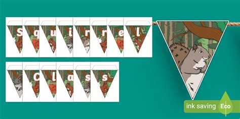 Squirrel Class Display Bunting Ks1 Linsegnante Ha Fatto