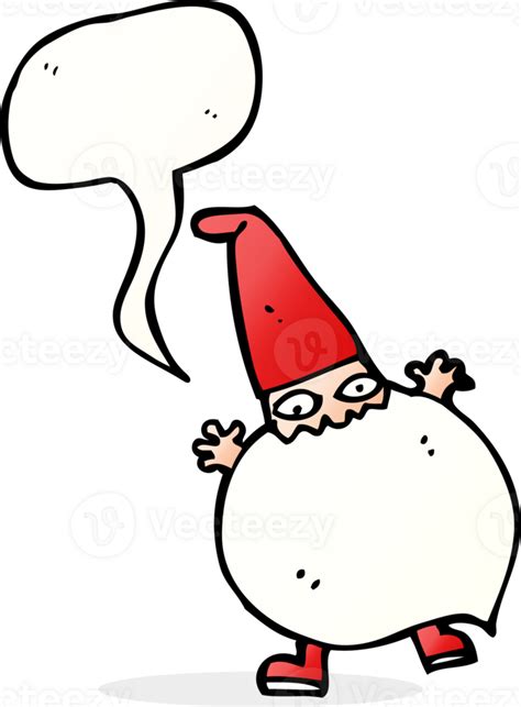 Cartoon Tiny Santa With Speech Bubble 40356673 Png