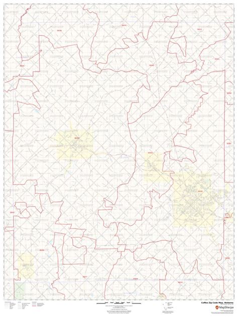Coffee Zip Code Map Alabama Coffee County Zip Codes