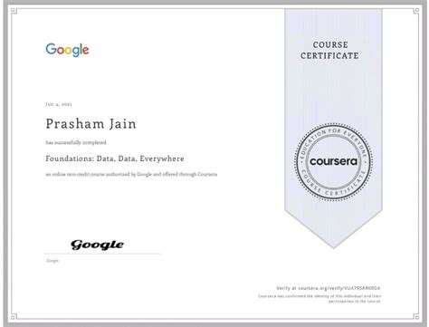 Prasham Jain On Linkedin Completed The First Course On Data Analytics