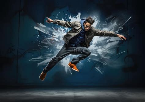 Premium Ai Image Breakdancing