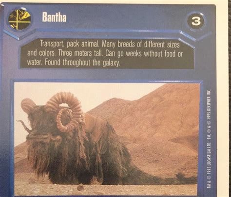 Bantha Prices Star Wars Ccg Premiere Star Wars Cards