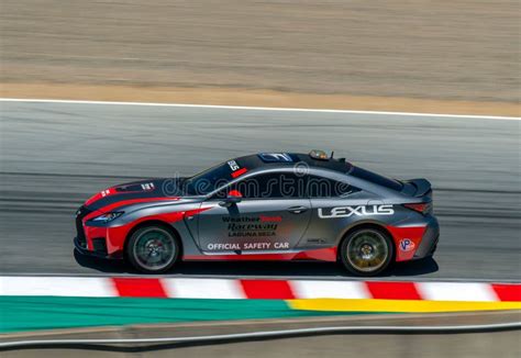 Black Lexus Rc Safety Car At Laguna Seca During The Motoamerica