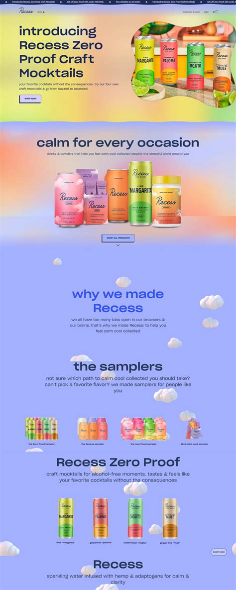 Recess Ecommerce Website Design Gallery And Tech Inspiration