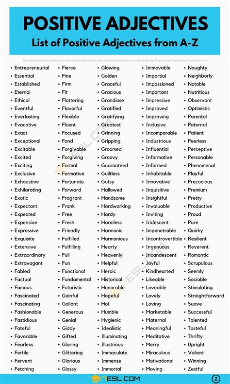 Adjective Letter A To Z At Jonathan Baylee Blog