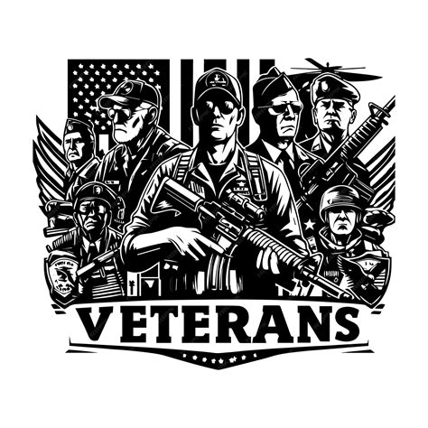 Veterans Day Vector Black Amp White Veterans Day Symbol Design From