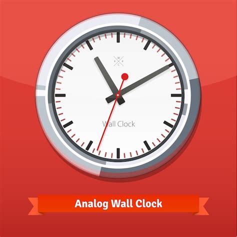 Free Vector Designer Wall Clock In A Metal Casing