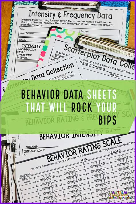 behavior data collection sheets that will rock your bips autism classroom resources