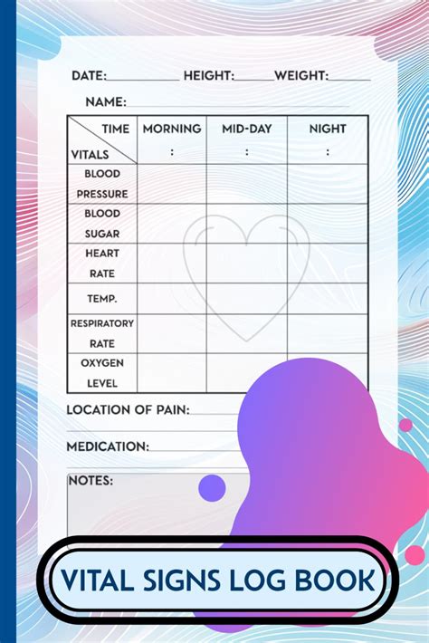 Vital Signs Log Book Daily Health Vitals Record Notepad Publishing
