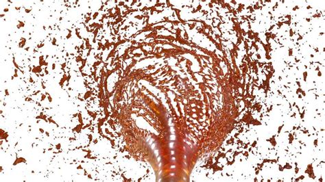 Orange Liquid Tornado Beautiful Colored Juice Of Whirl Stock Footage