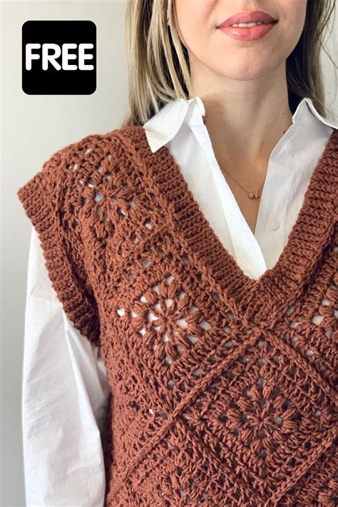 Granny Square Spencerfree Crochet Pattern Crochet Vest Pattern Free