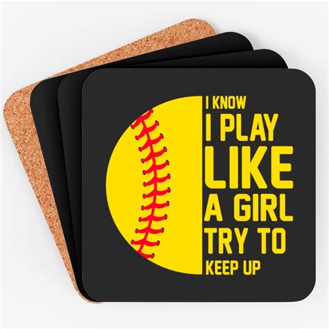 Funny Softball Softball Cute Softball Lovers Players Lovers Coasters Sold By Shave Imperialist