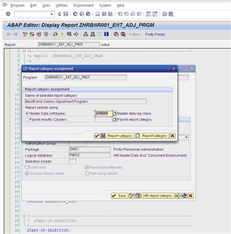 Logical Database With Report HR Report Category Selection Screen Free SAP Online Training Tutorial