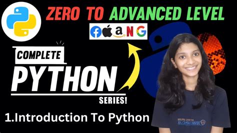 Lec 1 Introduction To Python And Programming Complete Python Series