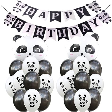 Panda Birthday Decorations Party Suppliespanda Birthday Mylar Balloon