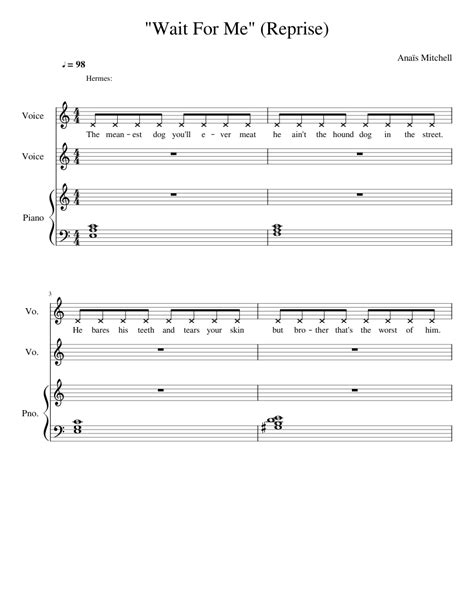 Waitformereprise Sheet Music For Piano Voice Download Free In