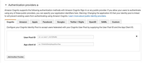 terraform cognito identity pool authentication provider stack overflow