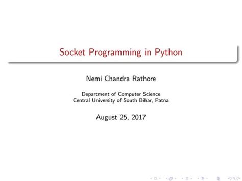 Python Sockets Pptx Computer Networking Computing