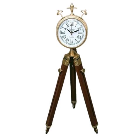 Battery Powered Light Weighted Round Shape Decorative Analog Wooden