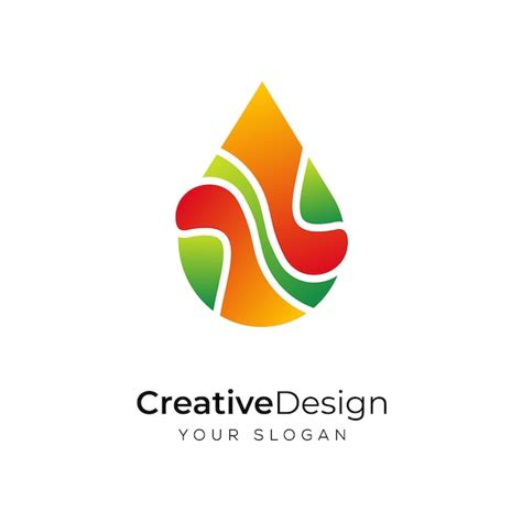 Creative Drop Logo Design Template Premium Vector