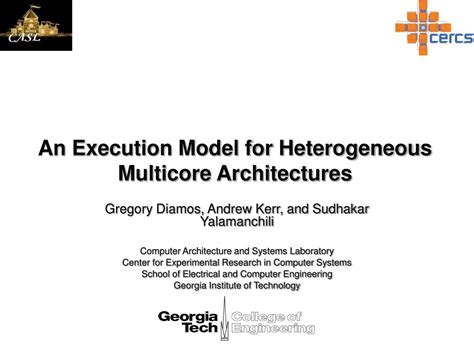 Ppt An Execution Model For Heterogeneous Multicore Architectures Powerpoint Presentation Id