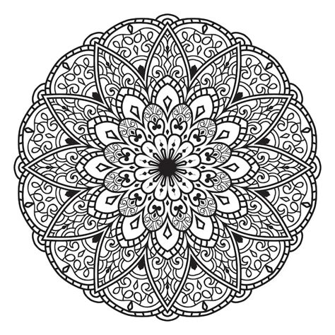 Mandala Indiana Do Vetor Vetor Premium