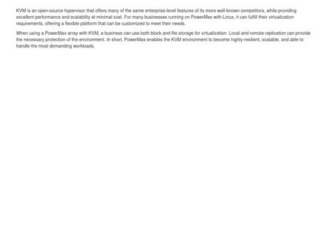 Summary Using Dell Powermax With Linux Kvm Implementation Guide Dell Technologies Info Hub