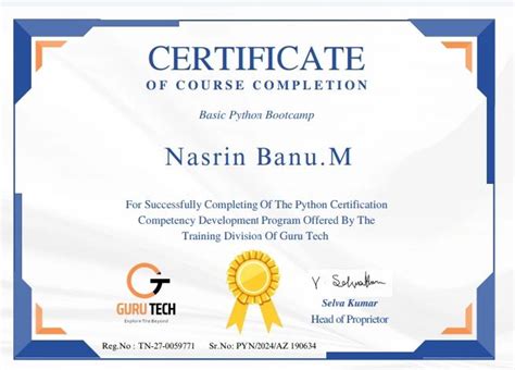 Nasrin Banu On Linkedin I Am Recently Received My Basic Python Bootcamp Certificate Thank You Sir