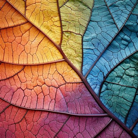Premium Photo Multi Colored Leaf Vein Pattern