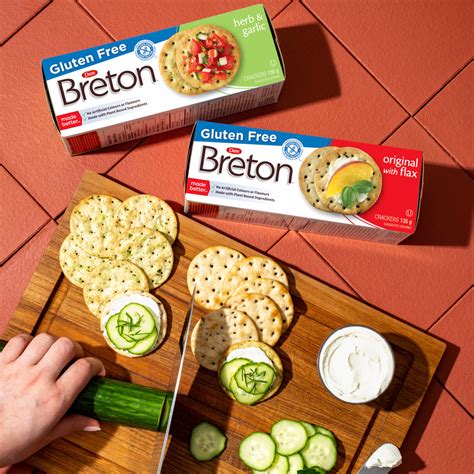 Cracker Garlic And Herb Breton 12 X 135 G Dare Restaurant And Food