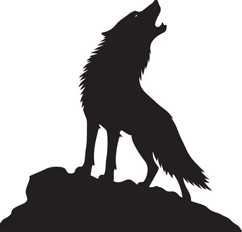 Wolf Howling Halloween Clean Simple Black 50229401 Vector Art At Vecteezy
