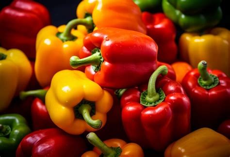 Premium Ai Image Bell Peppers Background