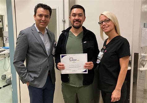 Christopher Fordiani Named Exemplary Employee Memorial Hospital Of