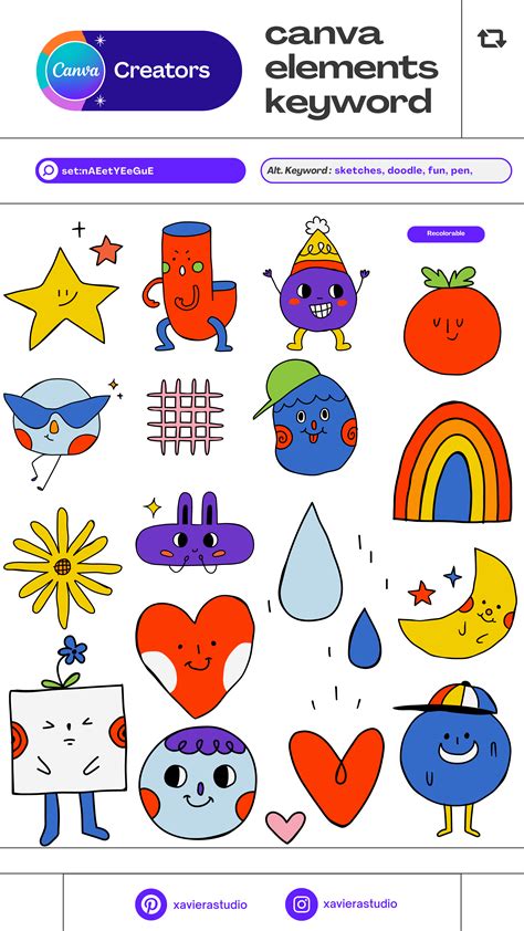 The Best Canva Elements For Stunning Graphic Designs Doodles Canvas Learning Canvas