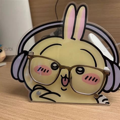 Cute Chiikawa Glasses Frame Stand Usagi Desktop Decoration Shopee Philippines