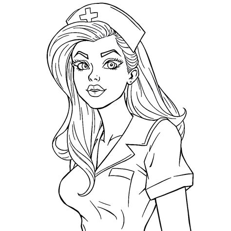 Best Nurse Coloring Pages Free Printable Pdf