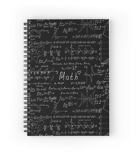 Mathematical Formulas Spiral Notebook By Edwardecho