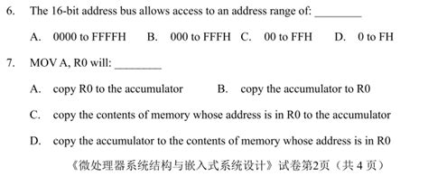 solved 6 the 16 bit address bus allows access to an address