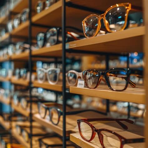 Different Color And Design Of Glasses In Optics Store Premium Ai