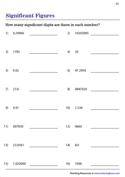 Practice Problems For Significant Figures