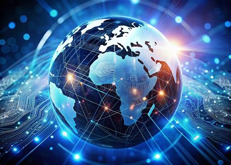 Global Connectivity Visualized A Stunning Digital Globe Depicting Data