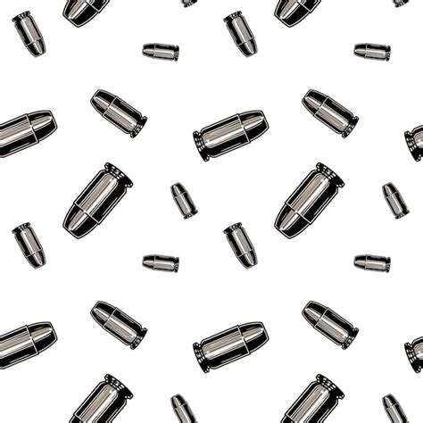 Premium Vector Metallic Chrome Bullets Pattern Repeated Seamless