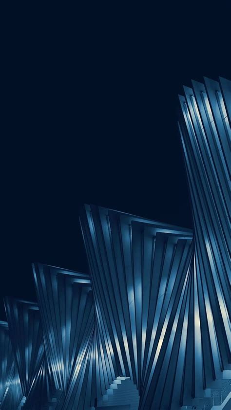 Blue Abstract Metal Structure